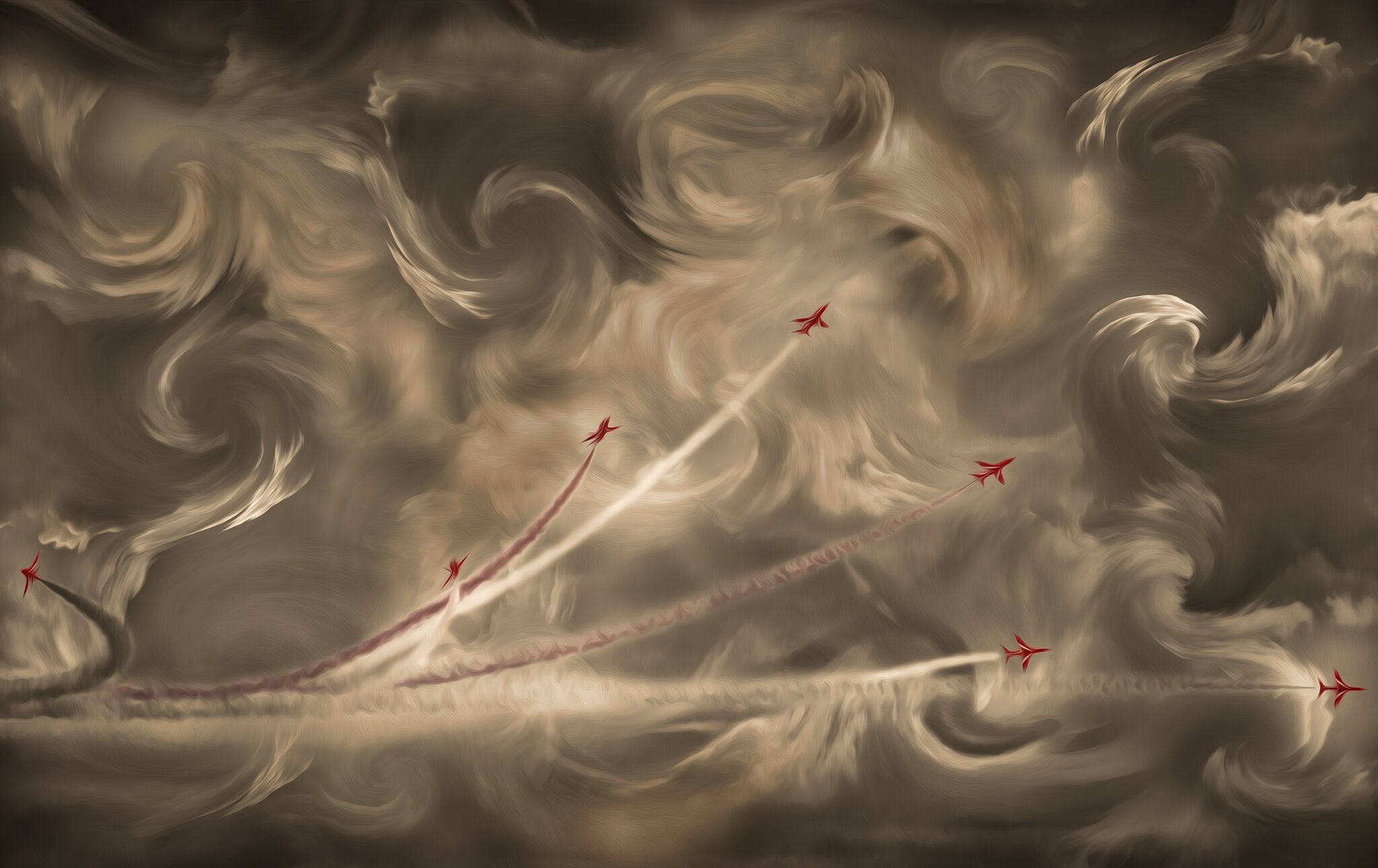 Red Arrows | Digital Art Photography – Osner Art Gallery